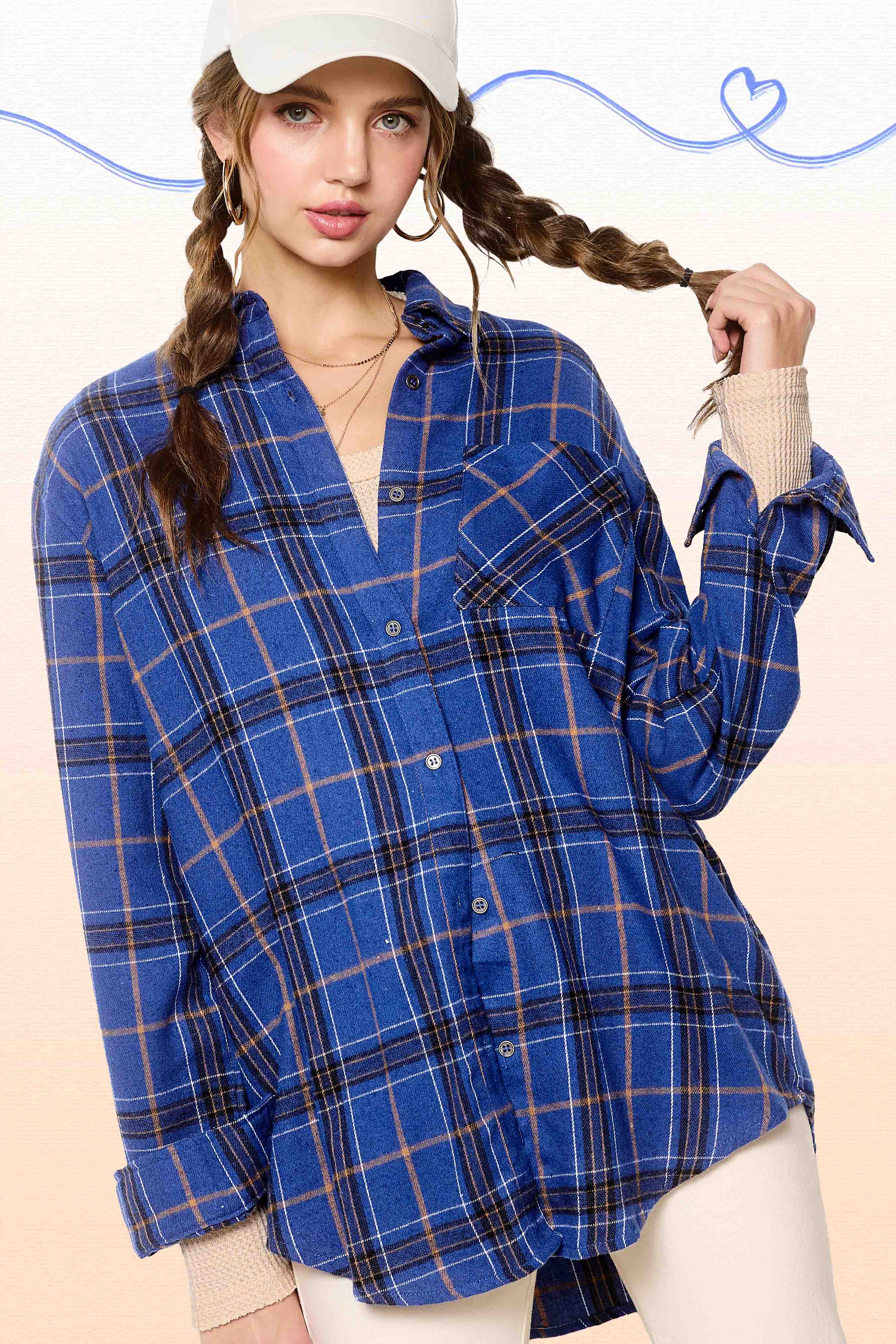 Blue Plaid Flannel Button Down – Covet